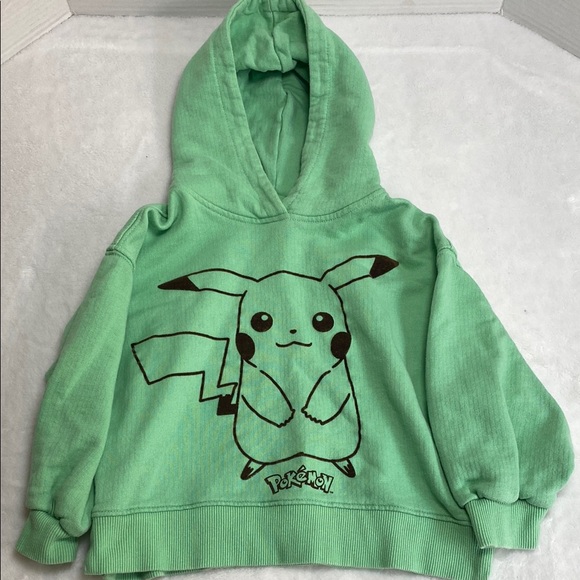 Zara | Shirts & Tops | Zara Green Pikachu Kids Hoodie | Poshmark